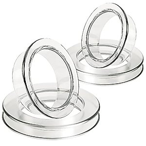 Sukh Patio Table Umbrella Hole Ring Umbrella Hole Ring and Cap Silicone Transparent Hole Couver Plug Hole Rings Set Umbrella Ring Caps 2 Sets for Patio Table Garden Parasol and Stand Base