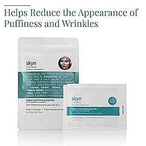 skyn ICELAND Hydro Cool Firming Eye Gels: Under-Eye Gel Patches to Firm, Tone and De-Puff Under-Eye Skin, 8 Pairs