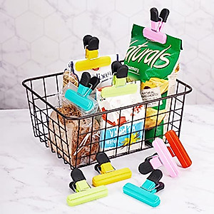 NiHome Chip Clips 12 Pack Bag Clips for Food Packages Chip Bag Clips for Food Storage Snack Clips with Air Tight Seal Grip 6 Colors