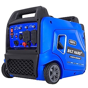 BILT HARD Generator 5500 Watt, Dual Fuel Quiet Inverter Generator with Electric Start, 120V NEMA 5-20R, NEMA TT-30R and 12V DC Output, 224cc Portable Outdoor Generators for Home Backup and RV Ready