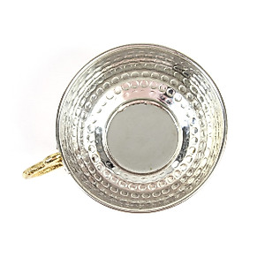 JAIRESTONE Copper Shaving Bowl and Cup - Turkish Hand Hammered Shaving Bowl - Safety Razor and Brush Holder - Traditional Shaving Cup - Lather Bowl for Shaving - Barbers Shop Utensil