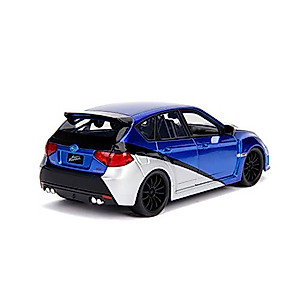 Jada Toys Rubber Tires 1:24 Fast & Furious - Brian's Subaru Impreza WRX STI, Blue (99514)