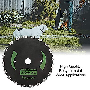 Patioer 2 Pack 9 Inch 20T Chainsaw Tooth Brush Blades for Cutter, Trimmer, Weed Eater, Lawnmower (2 Pack Different Adapter Kit Included)