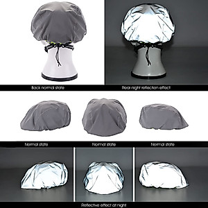 Smalibal Bike Helmet Cover, Reflective Helmet Cover Rain Cover for Bicycle Helmet, Waterproof Bicycle Helmet Water Snow Cover for Cycling, Road Cycling, Outdoor Sports Grey