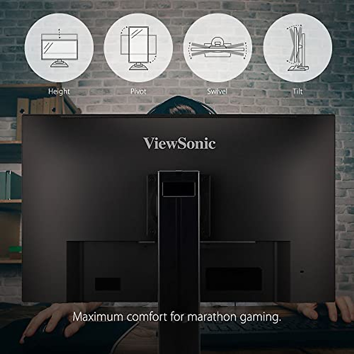 ViewSonic XG2705-2K 27 Inch 1440p 1ms 144Hz IPS Gaming Monitor with FreeSync Premium, Eye Care, Advanced Ergonomics, HDMI and DP for Esports