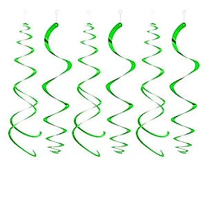 AimtoHome Party Swirl Decorations, Green Ceiling Hanging Swirl Decoration, Whirls Decorations for Party, Pack of 30