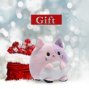 ciaobaby Cat Stuffed Animals, Reversible Plush, 6" Cat Plushie for Girl Boy Adult Kids