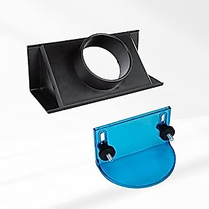 POWERTEC 71733 Full Size Router Bit Guard Kit with Router Table Dust Port | 2.5” ID x 6.5” Dust Collection Adapter