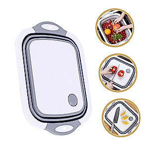 ULTECHNOVO Foldable Chopping Board Collapsing Laundry Baskets Portable Laundry Basket Folding Cutting Board Cutting Board Strainer Portable Foldable Cutting Board Chopping Cutting Board Plate