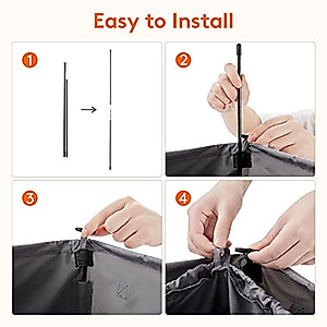 Lifewit 136L Double Laundry Hamper with Lid and Removable Laundry Bags, Large Divided Hamper, Collapsible 2 Section Laundry Basket with Handles for Bedroom, Bathroom, College Dorm, Laundry Room, Grey