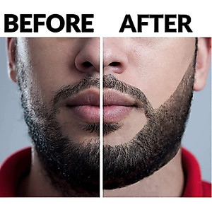 Barbarian Beard Filler Pen Kit Shape Fill & Edge all at once Last All Day 4 Tip Pen W Brush Waterproof & Sweatproof (Brown V2)
