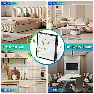 Vital 200S Replacement Filter Compatible with Levoit Vital 200S Air Puri-fier，3-in-1 H13 True HEPA Filter and High-Efficiency Activated Carbon Filter, Part # Vital 200S-RF，2 Pack，White