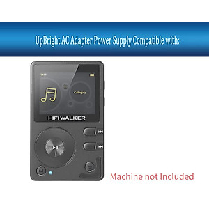 UpBright New Micro USB 5V DC Charging Cable Charger Power Cord Compatible with HiFi Walker H2 High Resolution Bluetooth MP3 Player 1300mAH 3.7V Li-ion Battery 5V DC5V 5VDC CECCCROHS