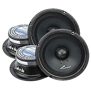 4 Audiopipe APMB-6SB-C Two Pair 6-6.5" Sealed Back Full Range Loud Speaker Mid