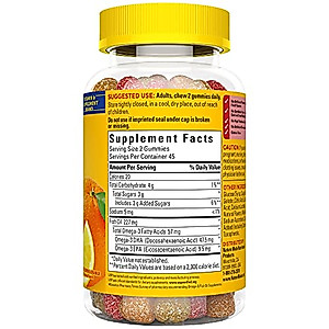 Nature Made Fish Oil Gummies, Omega 3 Fish Oil Supplements, Healthy Heart Support, 90 Gummies, 45 Day Supply