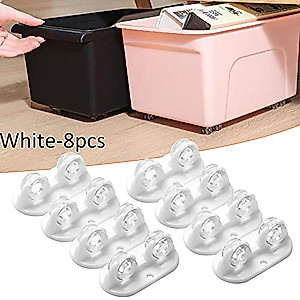 Adhesive Caster Wheels, Non Swivel Castors, Furniture Storage Box Pulley, Mini Self Adhesive Caster Wheels for Trash Can, Baby Toys Car, Cloth Bin, Container, Cabinet, Moving Carton (Pack of 8)