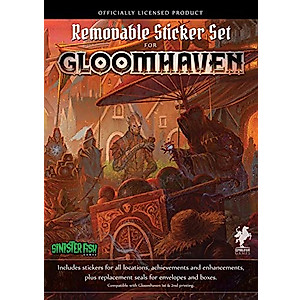 Cephalofair Games Sinister Fish Gloomhaven Removable Sticker Set, Removable Stickers Multi-Award-Winning Strategy Boxed Board Game Accessory for ages 12 & Up, SIF00020