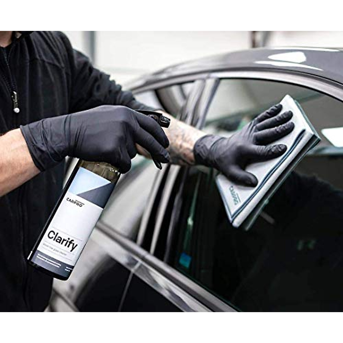 CARPRO Clarify Streak Free Car Window Cleaner Removes Oils, Fingerprints & Dirt - Safe to Use Interior and Exterior Glass - 500mL (17oz)