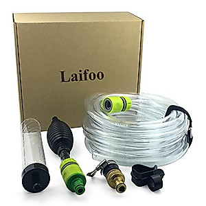 Laifoo 25ft Aquarium Vacuum Gravel Cleaner Fish Tank Cleaner Siphon Water Changer