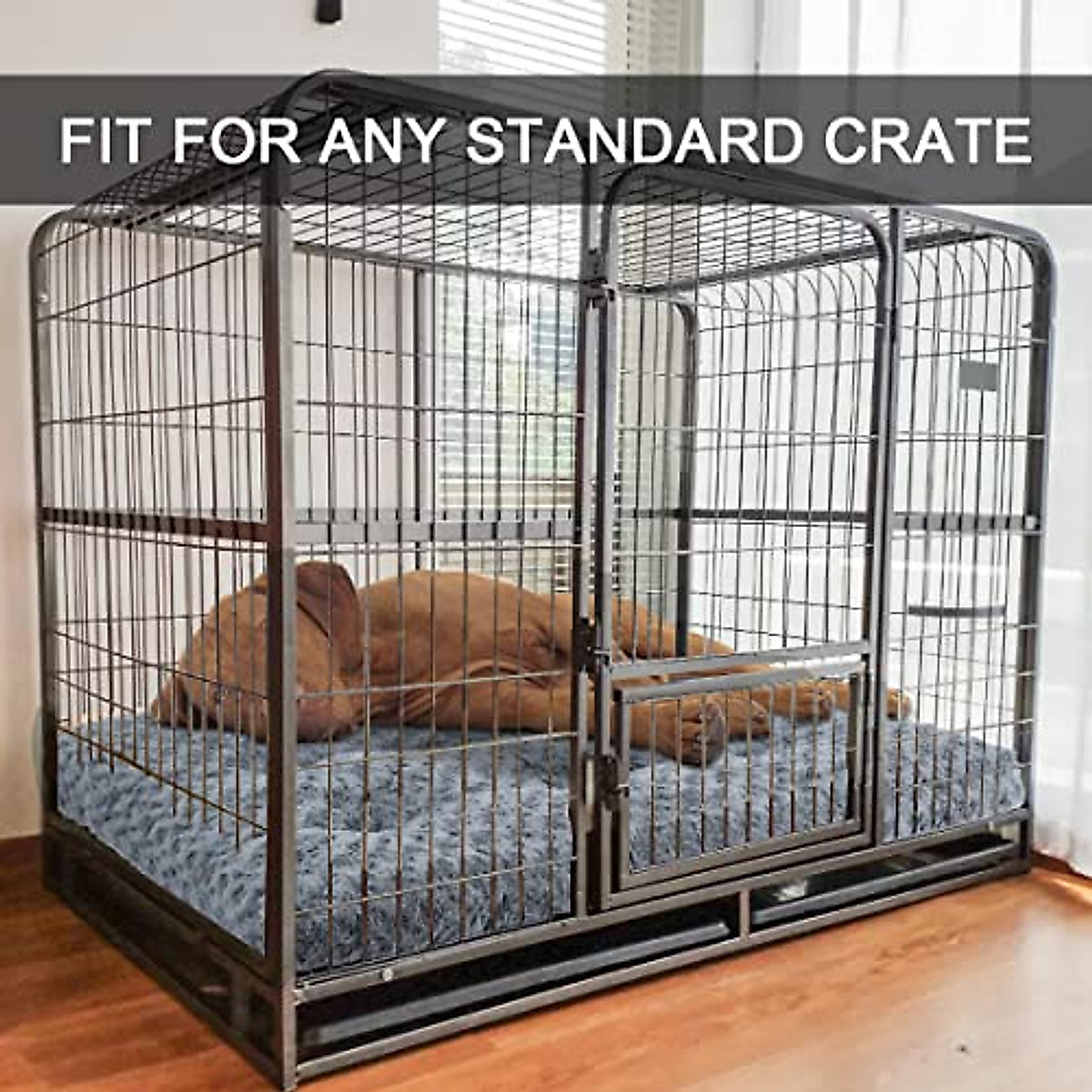 Washable Large Dog Bed,Dog beds for Medium Dogs Plush Soft Pet Carrier Pad,Anti-Slip Dog Bed Mat for Large Medium Small Dogs and Cats,Fluffy Comfy Dog Kennel Pad.