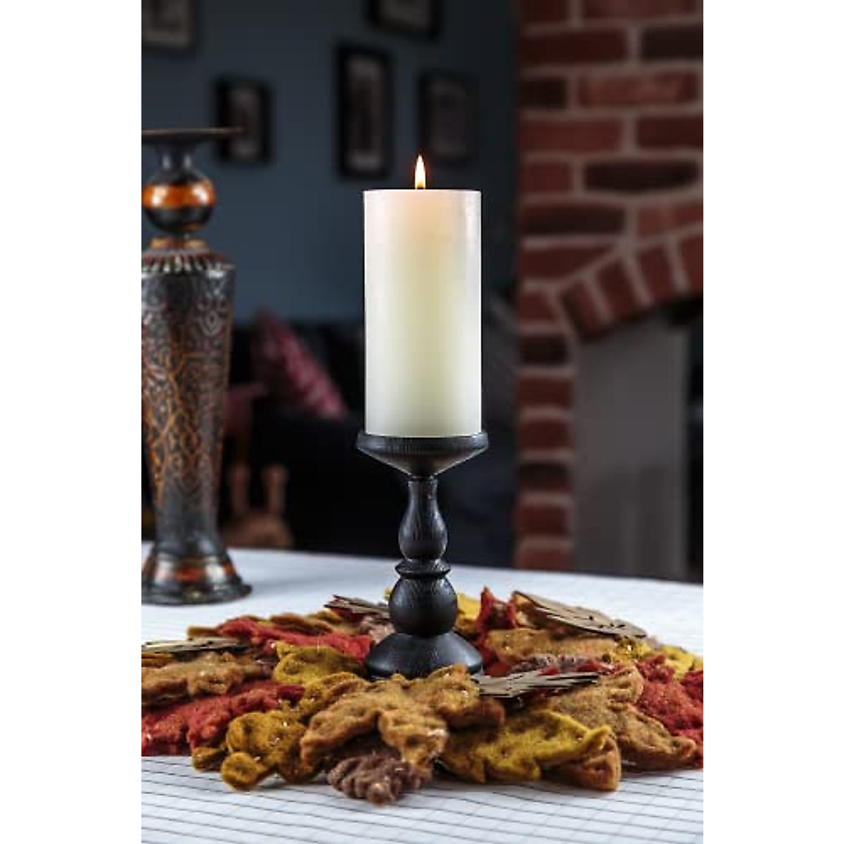 Set of 3 Pillar Candles 3" x 6" Unscented Handpoured Weddings, Home Decoration, Restaurants, Spa, Church Smokeless Cotton Wick - Ivory