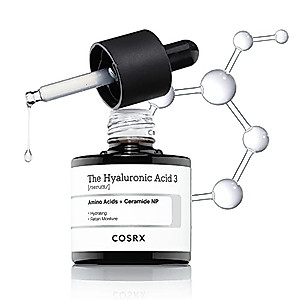 COSRX Pure Sodium Hyaluronic Acid 3% Serum, Hydration & Moisture Boosting Facial Serum for Fine Lines & Wrinkles, Plump & Repair Dry Skin, 0.67 fl.oz/20 ml, Not Tested on Animals, No Artificial Fragrance, Korean Skincare