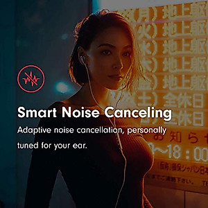 RAYZ Pioneer Original Active Noise Cancelling Earbuds Wired with Mic, Auto-Pause, Hands-Free Hey Siri, Lightning Cable Earphones Compatible with iPhone, iPad and iPod. MFI Certified (Ice White)