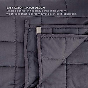 PureCare Zensory 20 lb. Weighted Blanket, Hypoallergenic Glass Beads & Mini Pocket Construction, 48" X 72" (PCZWB20)