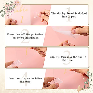 30 Sets Arch Acrylic Sign Gold Printed 1-30 Table Signs with Stands Calligraphy Clear Table Number Display Stand for Wedding Reception Event Party Restaurant Centerpieces Decor (4 x 6 Inch)