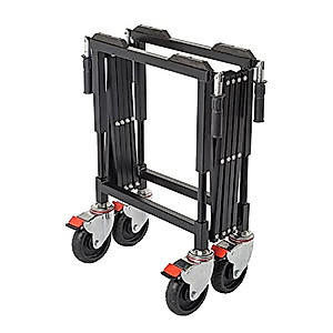 Coffin Trolley, Iron Coffin Bracket Funeral Funeral Coffin Rack Trolley, Telescopic Coffin Trolley Bracket for Funeral Transport,A