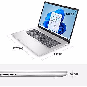 HP 2023 Newest 17 Laptop, for Business and Students, 17.3 Inch Display, Intel Core i3-1125G4 Processor, 16GB RAM, 512GB SSD, Intel UHD Graphics, WiFi, Bluetooth, USB A&C, Windows 11 Home in S Mode