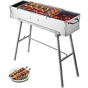 KAYSO HOME 32" Steel Portable Charcoal Kabob Grill - Yakitori Grill, Kebab Grill, Satay Grill, Shashlik Skewer