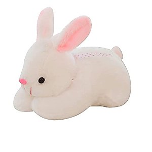 Bunny Toys Educational Interactive Toys Bunnies Stuffed Animal Easter Plush Bunny Toy Easter Plush Toys (White, One Size)