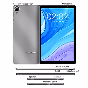 TECLAST Tablet 10 inch Android 12 Tablets, P25T 3GB RAM+64GB ROM(TF 1TB), Wi-Fi 6 Tablet PC, 1.8Ghz 4-core CPU, 2.4G/5G WiFi, 800x1280 FHD IPS, Bluetooth 5.0, Dual Cameras, 6000 mAh, Stereo