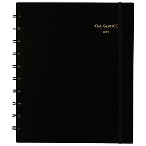2022 Weekly & Monthly Appointment Book & Planner by AT-A-GLANCE, 8-3/4" x 11", Large, Move-A-Page, Black (70950E05)