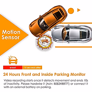 Vantrue N2 Pro Uber Dual 1080P Dash Cam, 2.5K 1440P Front Dash Cam, Front and Inside Dash Camera w/Infrared Night Vision, 24hr Motion Detection Parking Mode, Accident Record, Support 256GB max(2023)