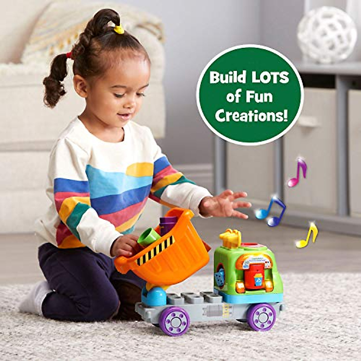 LeapFrog LeapBuilders Store and Go Dump Truck, Multicolor