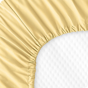 Bare Home 3-Pack Fitted Crib Sheet - Premium 1800 Ultra-Soft Microfiber - Breathable - Baby Sheet - for Boys & Girls - Fits Standard Crib and Toddler Mattresses (Crib, Morning Sun/Spring Mint/White)