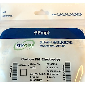 Empi StimCare Carbon Foam 2" x 2" Square Electrodes 4 per Pack 86905220