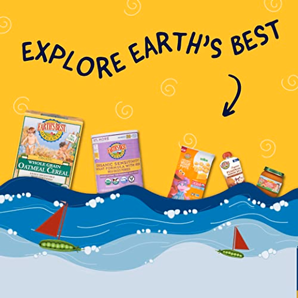 Earth's Best Organic Kids Snacks, Sesame Street Toddler Snacks, Organic PB&J Bites for Toddlers 2 Years and Older, Peanut Butter and Grape Flavored with Other Natural Flavors, 3 oz Bag