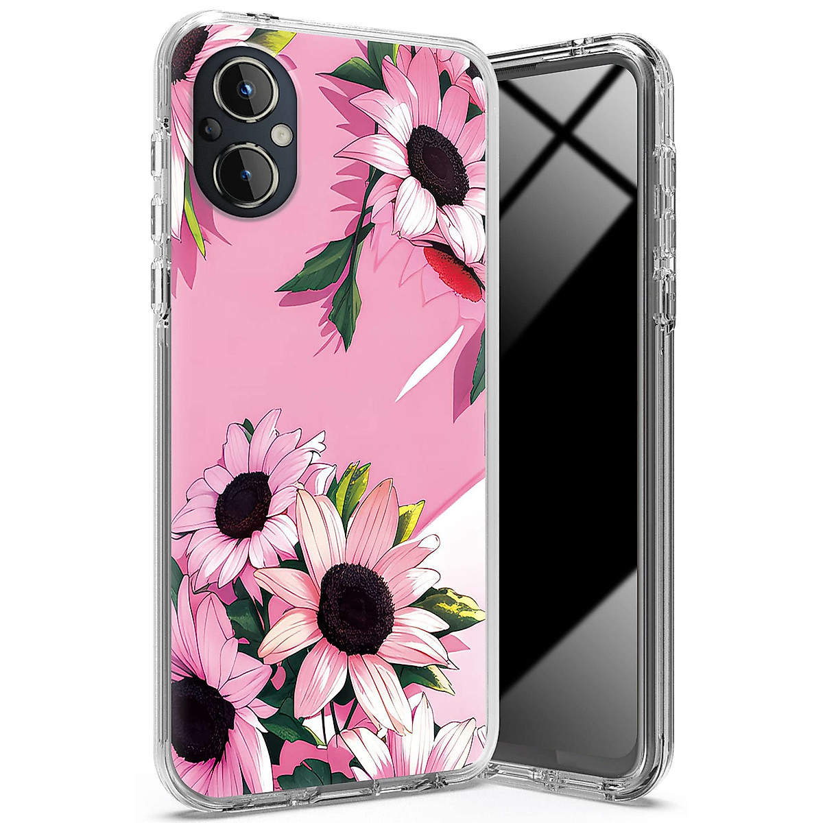 RYUITHDJP for Oneplus Nord N20 5g Phone Case 6.43" Flowers Pastel Design Phone Case for Nord N20 5g Case TPU Stylish Clear Durable Cover
