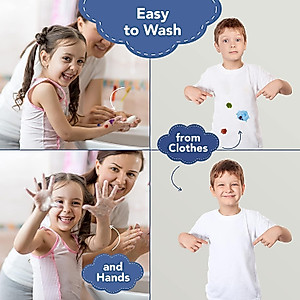 DOODLE HOG Washable Dot Markers for Toddlers Kids Preschool | 8 Colors Bingo Markers | Non Toxic Toddler Arts and Crafts Supplies | Paint Markers for Kids | PDF with 200 Dot Art Activity Sheets