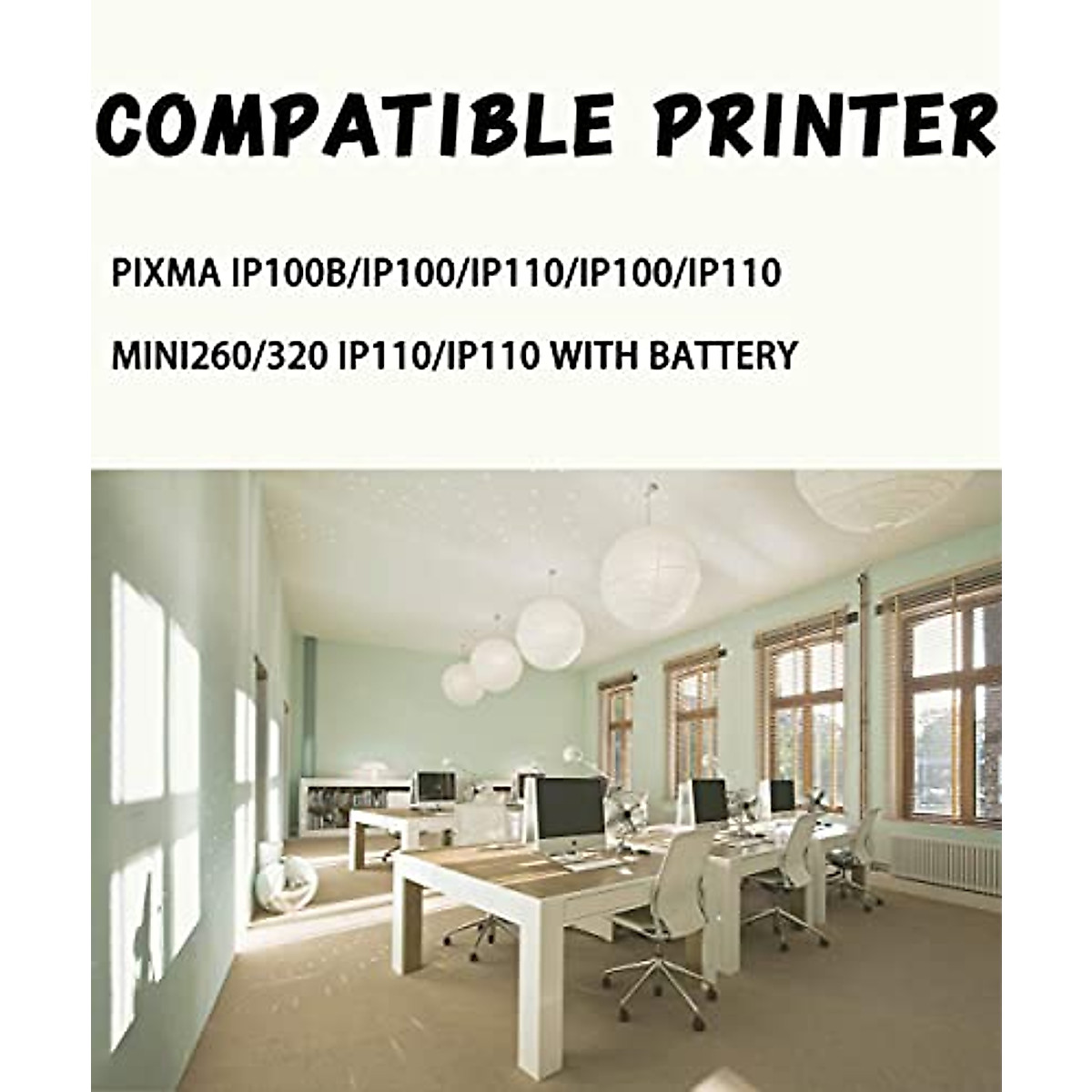 EASYPRINT (4 x Black with 4 x Tri Color) Compatible Ink Cartridges Replacement for Canon PGI-35 CLI-36 PGI35 CLI36 Used for PIXMA IP100B IP100 IP110 TR150 Series Printer, (8-Pack)