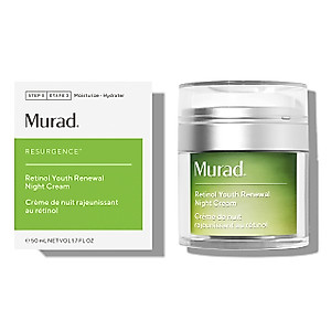 Murad Resurgence Retinol Youth Renewal Night Cream – Anti-Aging Retinol Moisturizer for Wrinkles and Fine Lines – Hydrating, Firming, and Smoothing Skincare Treatment, 1.7 Fl Oz