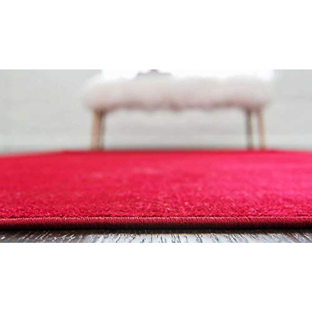 Unique Loom Williamsburg Collection Area Rug - Solid (4' 1" x 6' 1" Rectangle, Burgundy)