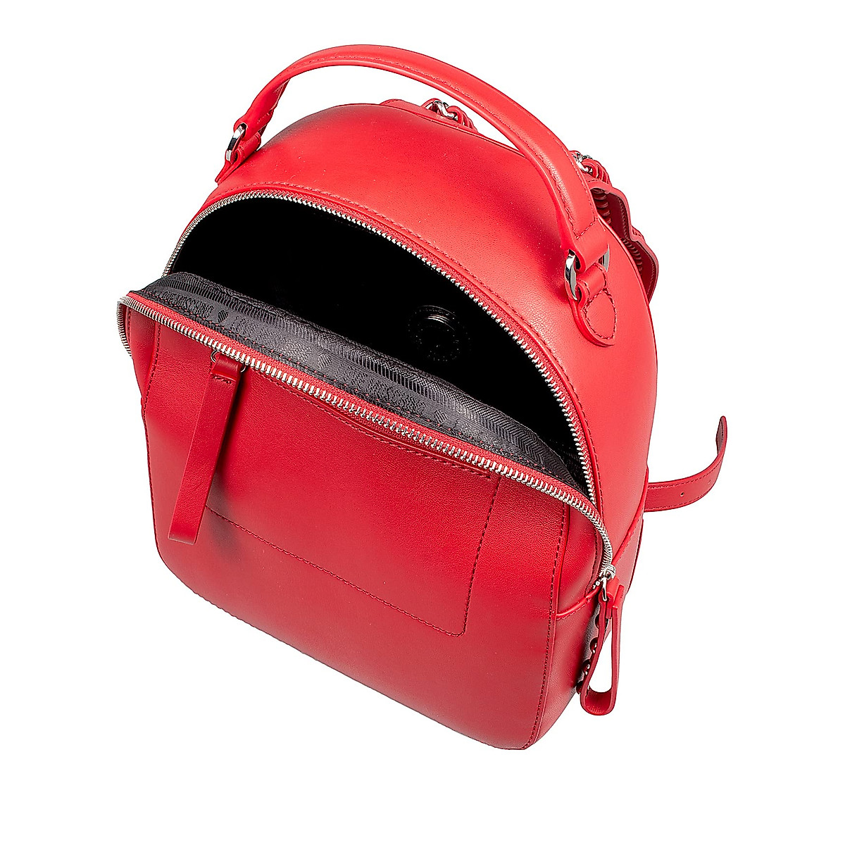 Love Moschino Red Stiched Signature Medium Backpack for womens