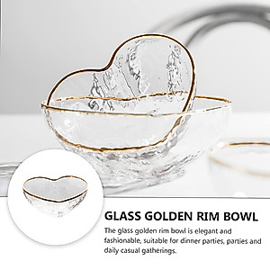 Standing Fruit Glass Bowl Heart Bowl For Fruits Salad Dessert Ice Cream