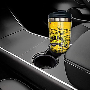 Bus Driver Gifts,Bus Driver Appreciation Gifts,15 Oz School Bus Coffee Tumbler W/lid-Bus Driver Christmas Gift Idea,School Bus Driver Travel Mug/Cup Birthday Valentine Graduation Gifts for Bus Driver