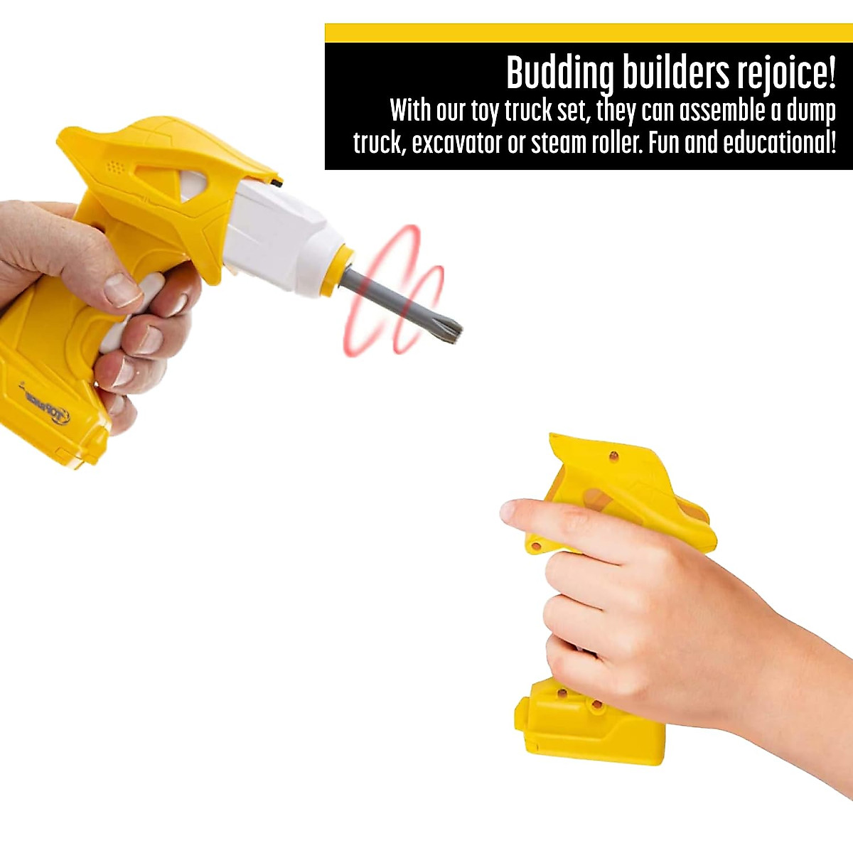 Construction Toys ︱Building Take Apart Toys with Electric Drill ︱Converts to Remote Control Car︱3 in 1 Take Apart Vehicles for Toddlers and Boys 3,4,5,6,7 Years Old ︱Truck Toys as