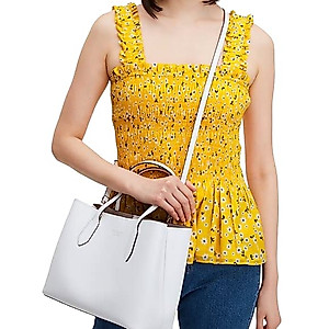 Kate Spade New York Harper Satchel Handles Crossbody Shoulder Strap Handbag (Parchment)